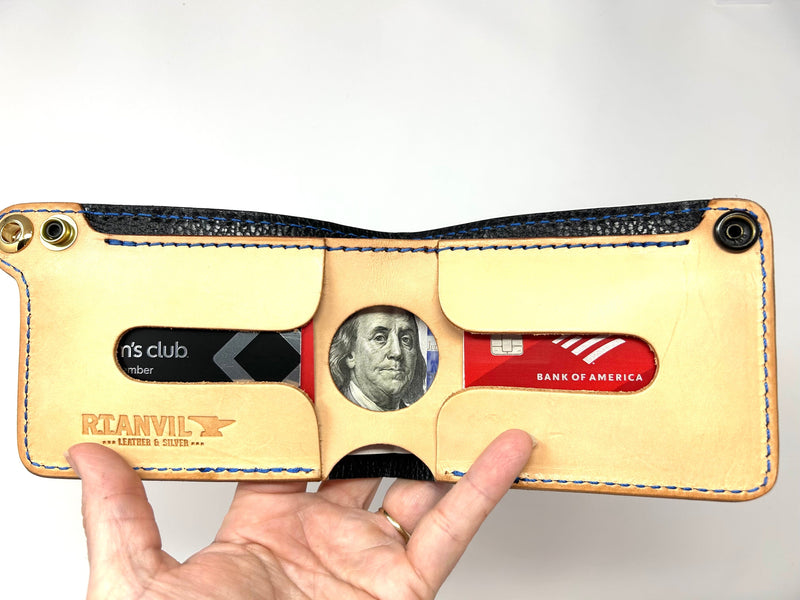 Custom Leather Wallets - Leather Biker Wallets - Anvil Customs