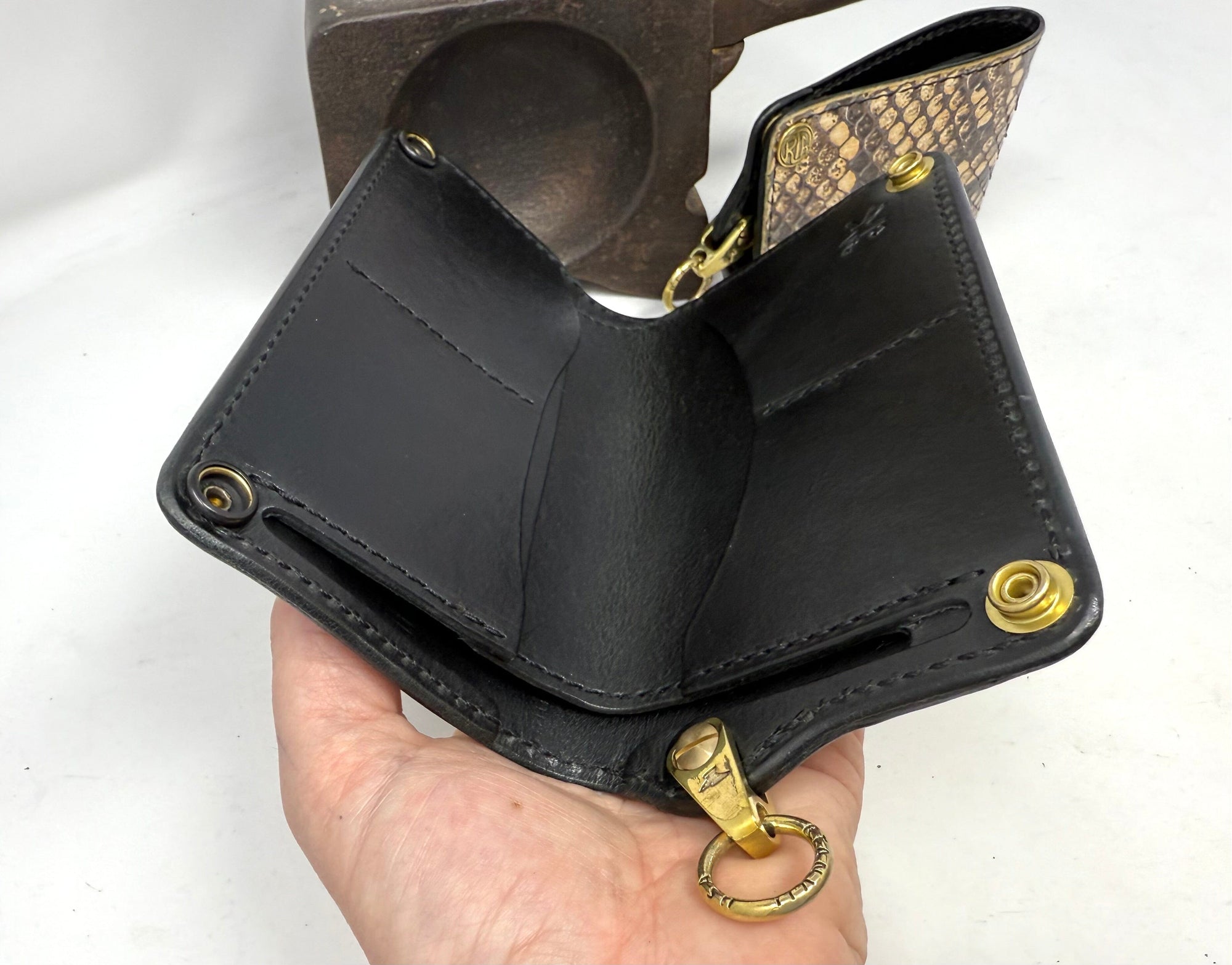 Custom Leather Wallets - Leather Biker Wallets - Anvil Customs