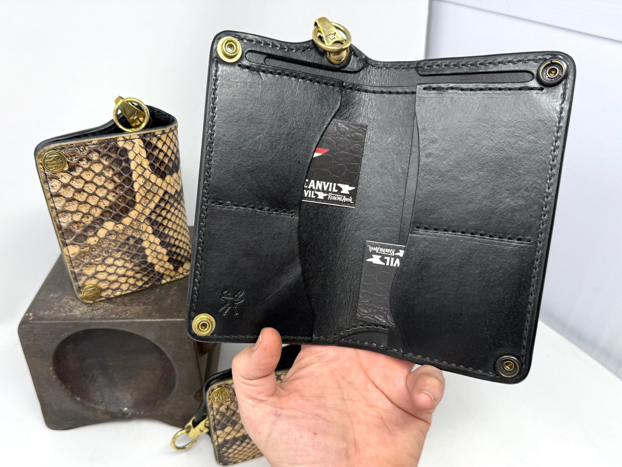 Custom Leather Wallets - Leather Biker Wallets - Anvil Customs