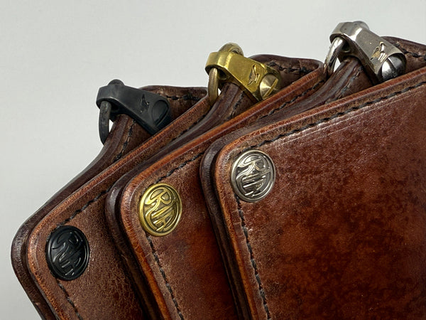 Mini Long Leather Chain Wallet - Brown 5G - Anvil Customs