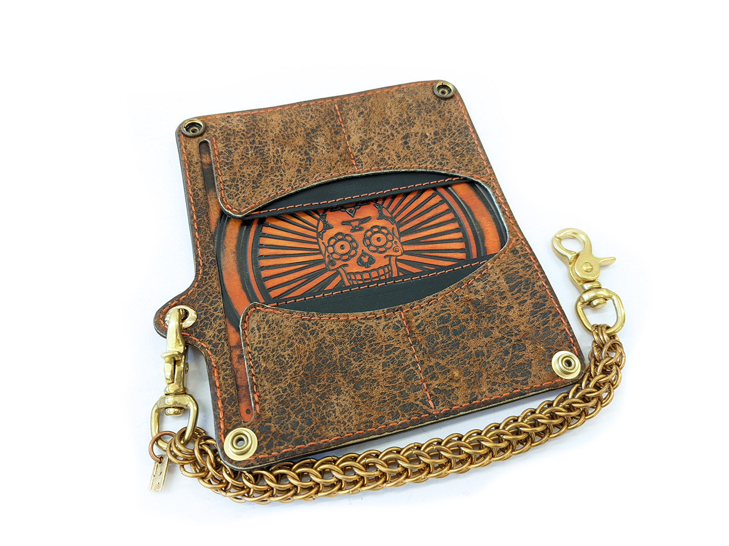 Custom Leather Wallets - Leather Biker Wallets - Anvil Customs